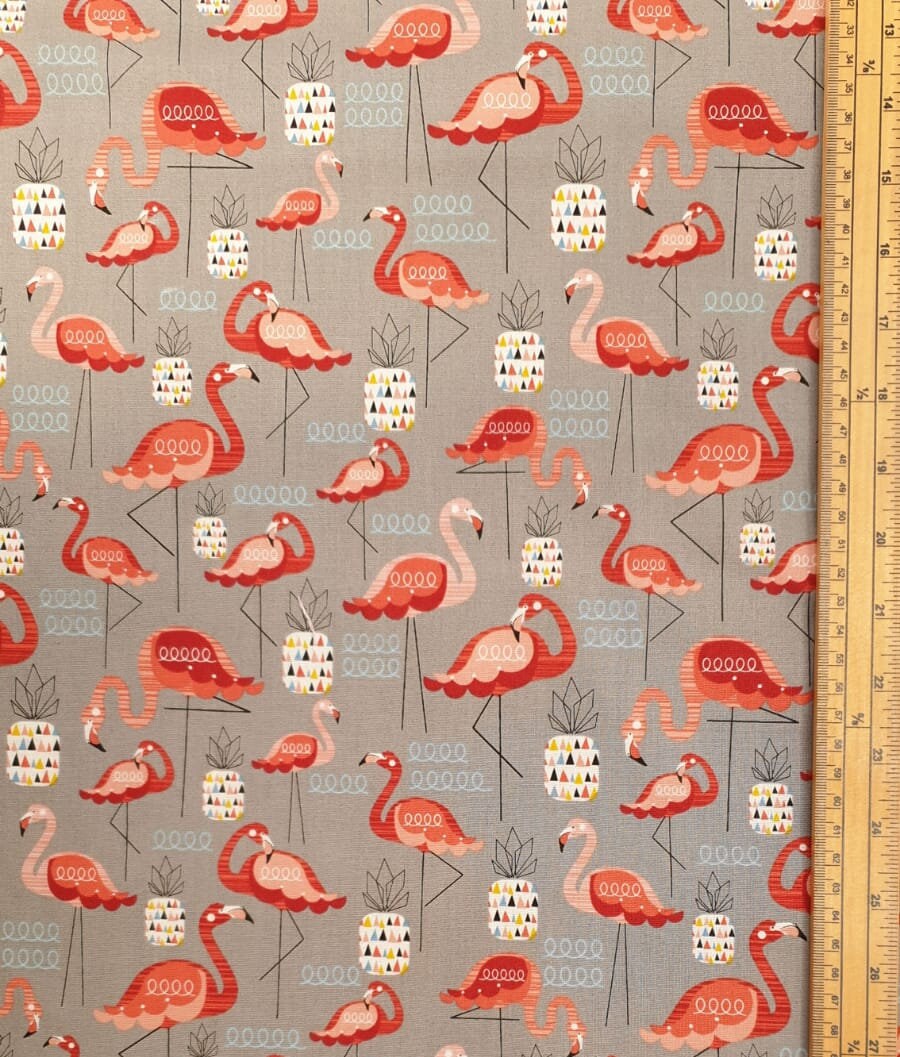 Flamingo Bird Fabric UK 100% Cotton Material by Metres Colourful ...