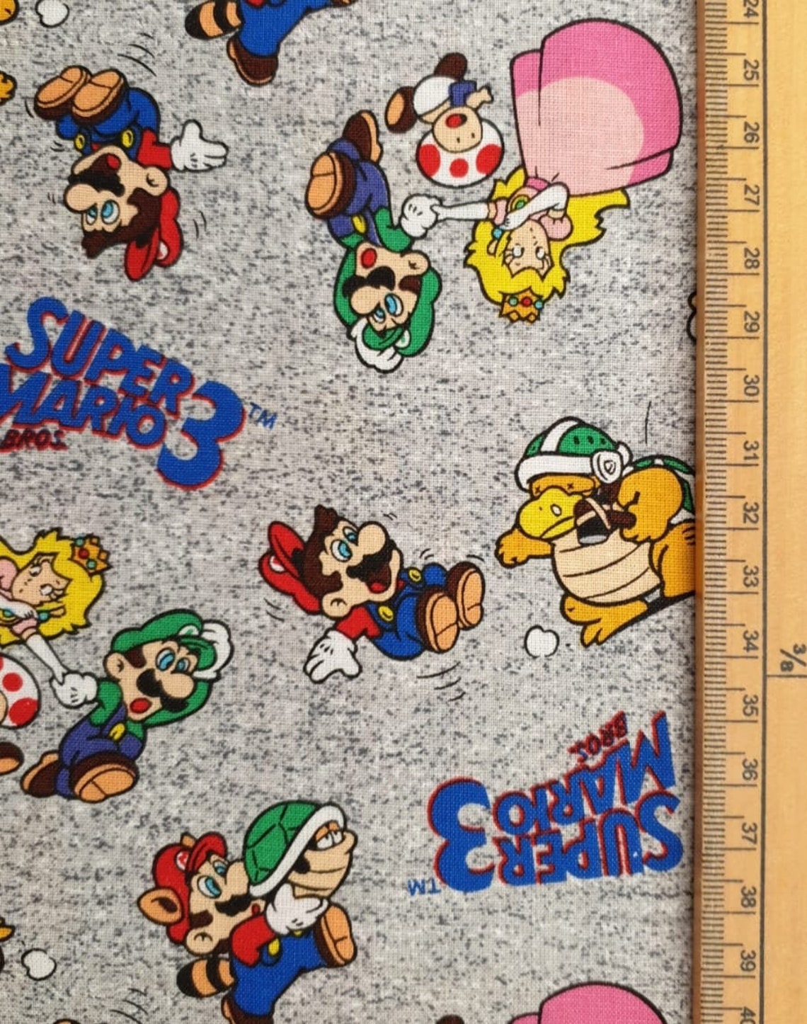 Super Mario Bros 3 Fabric UK 100% Cotton Material by Metre - Etsy