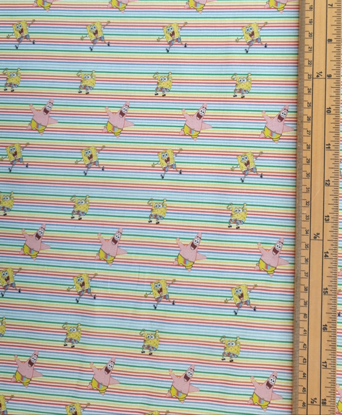 Spongebob Squarepants Character Fabric UK 100% Cotton Material Shop by ...