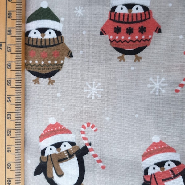 Penguin Fabric - Etsy