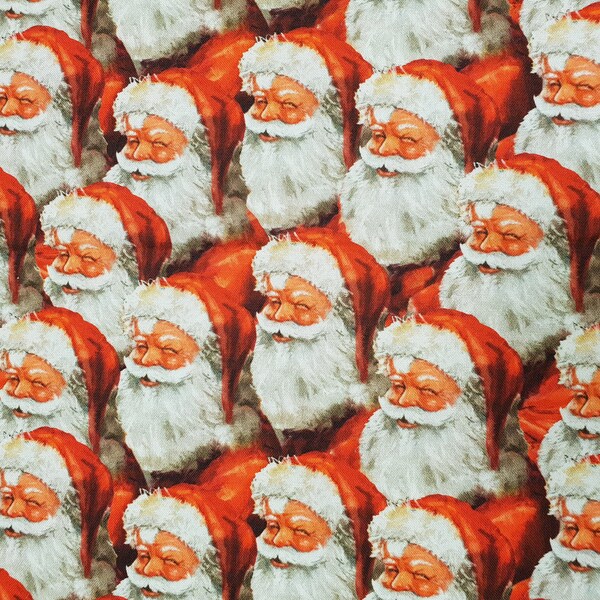 Santa Claus Fabric - Etsy UK