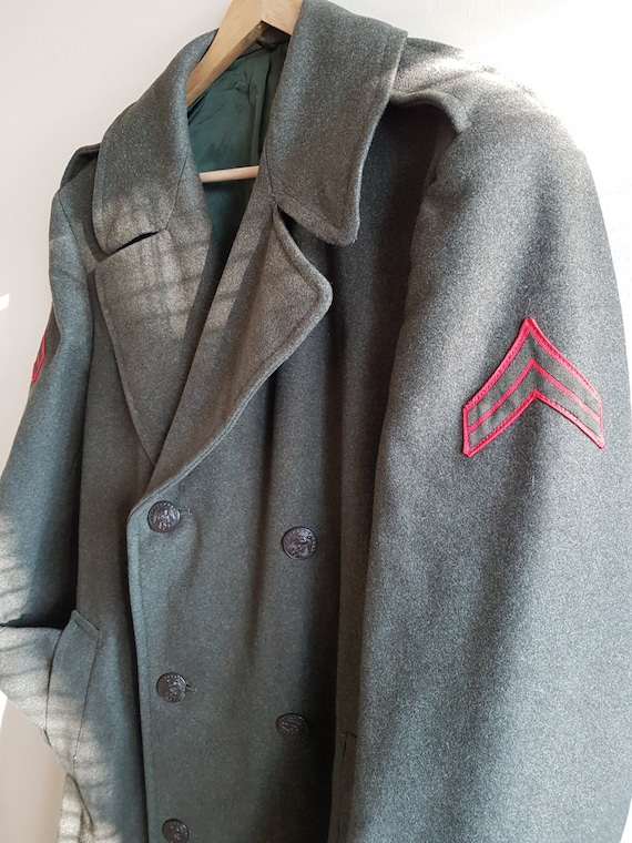 Korean War US Army trench coat, US army wool long coa… - Gem