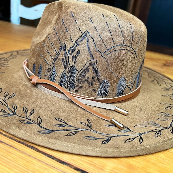 Hand Burned Cowgirl Hat - Etsy