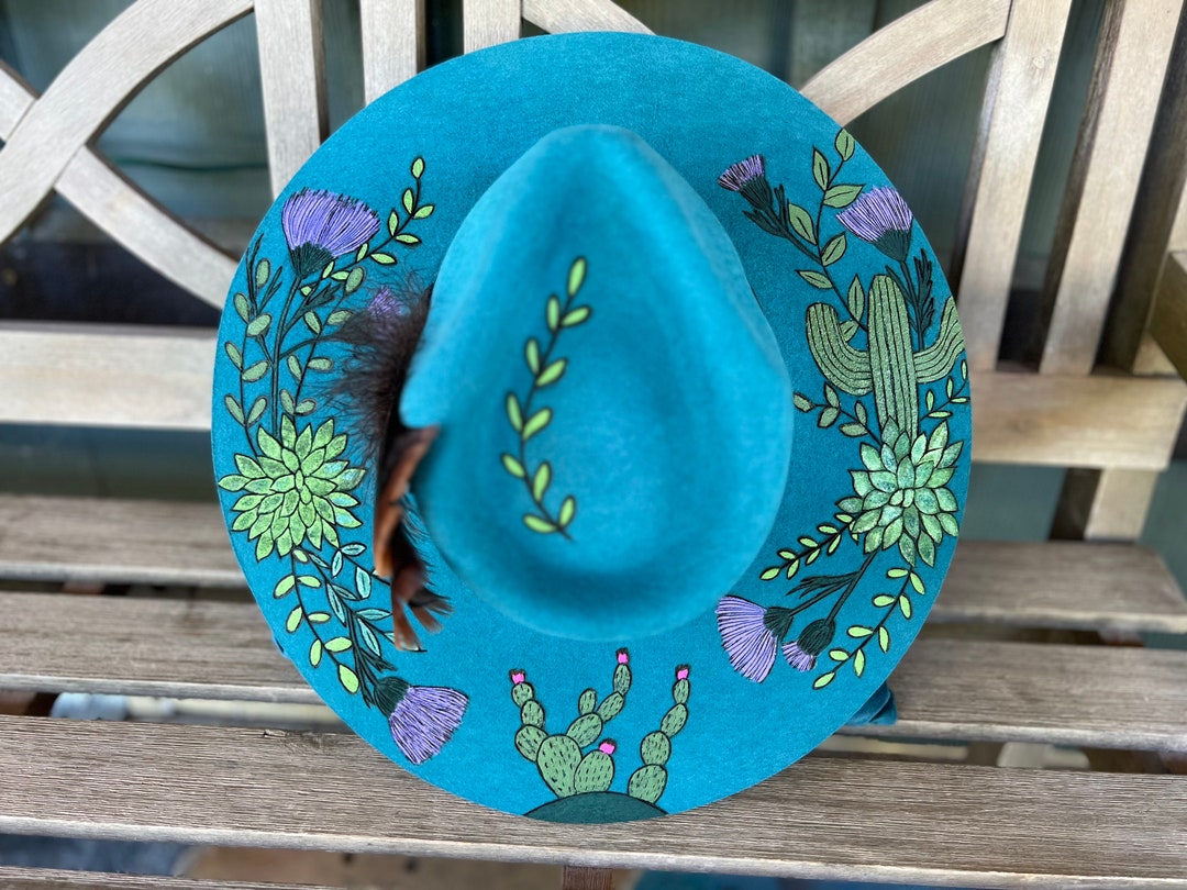 Hand Painted/burned Charlie Horse Hat - Etsy