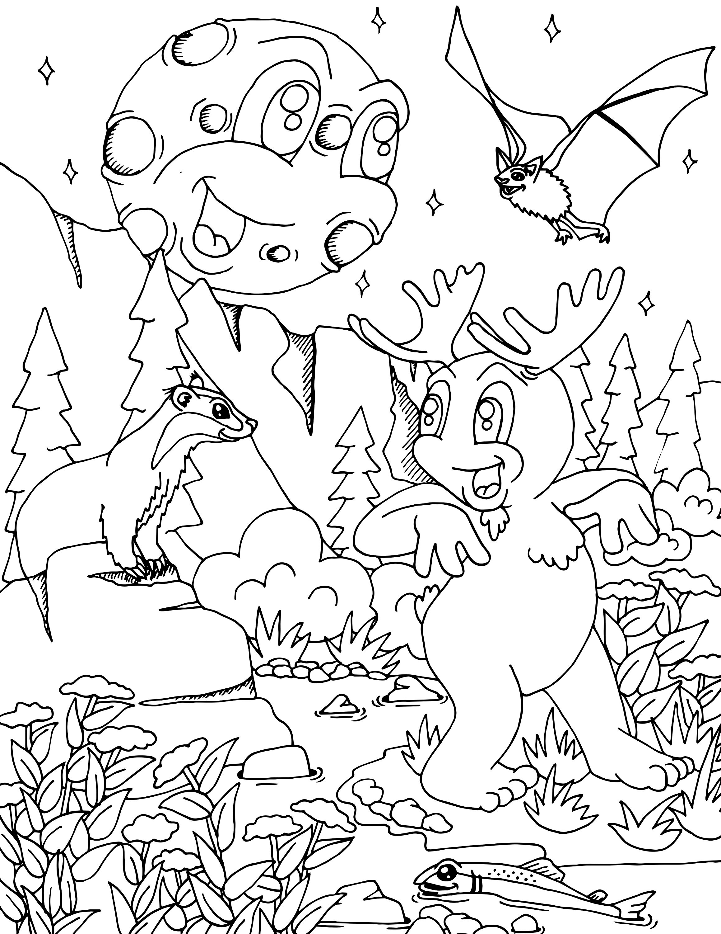 Nature Coloring Pages 9 Pack - Etsy