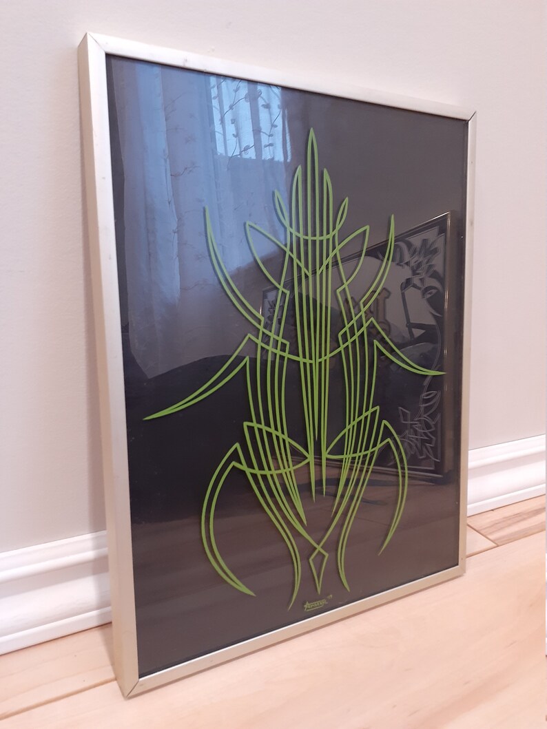 Green Pinstriping Art - Etsy