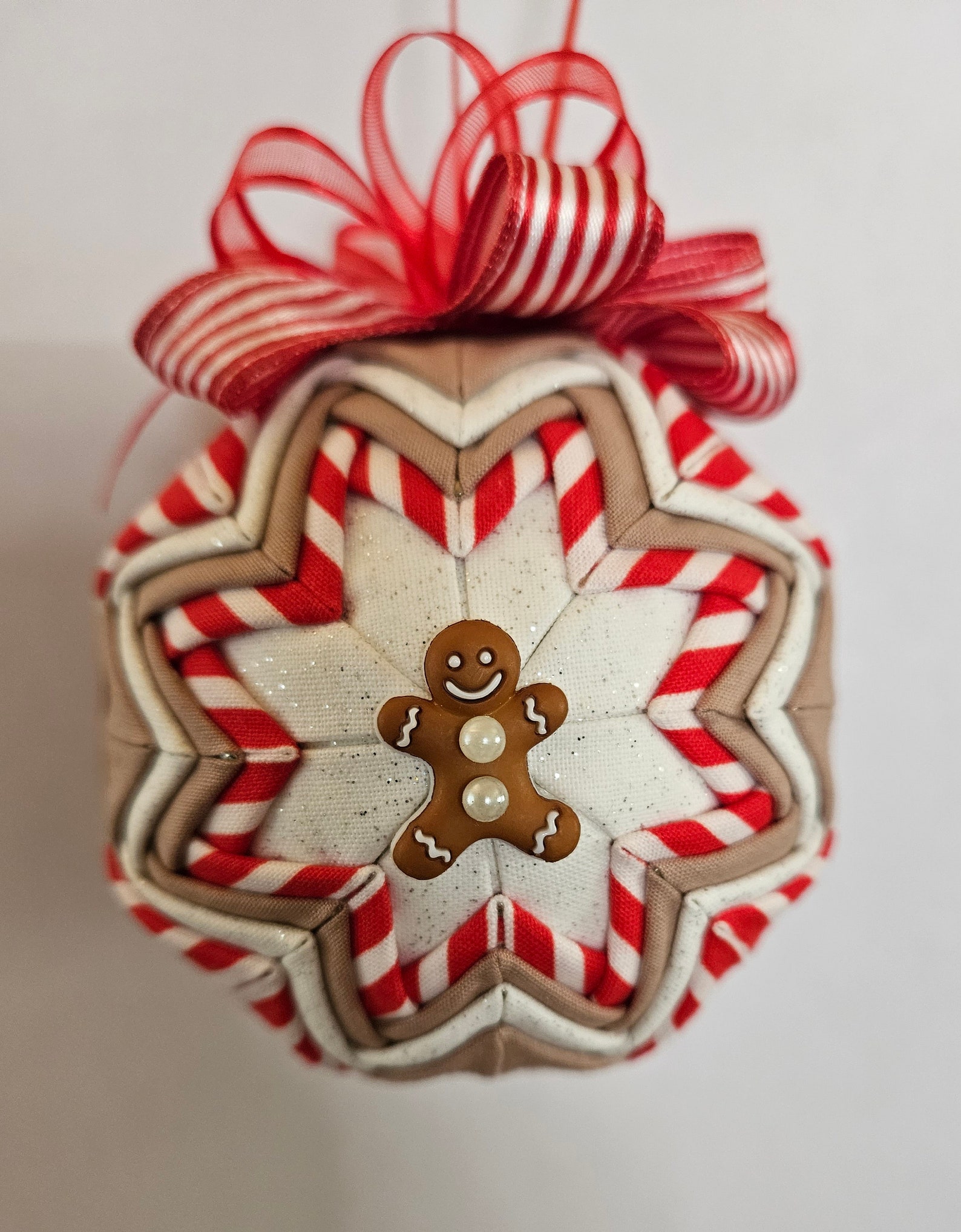 Gingerbread Man Quilted Ornament - Etsy