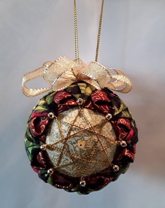 String Art Gold Star Quilted Ornament - Etsy
