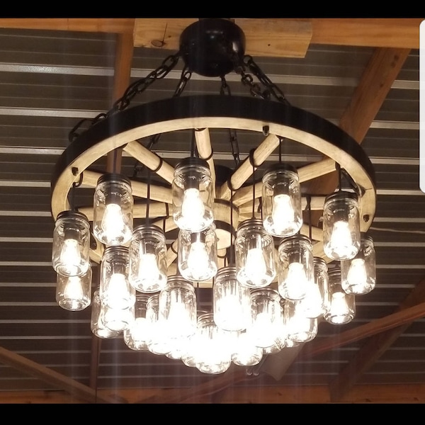 Rustic Chandelier - Etsy
