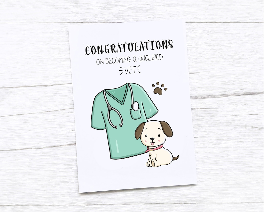Vet Congratulations Card | Vet Graduation | Qualified Vet ...