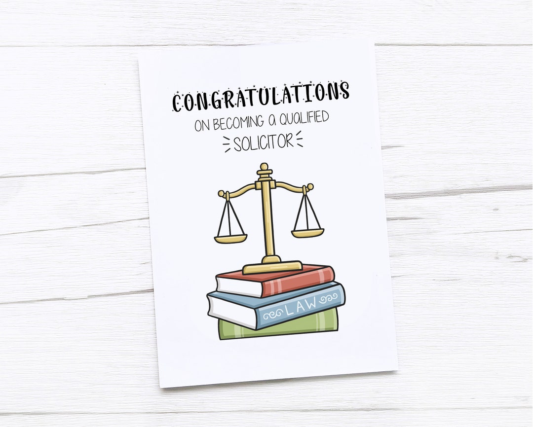 Solicitor Congratulations Card | Solicitor Graduation | Qualified ...
