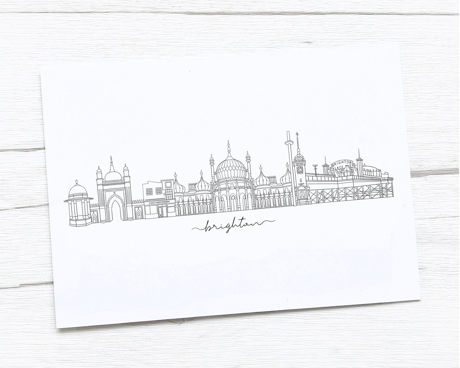 Brighton Skyline Brighton Art Print - Etsy