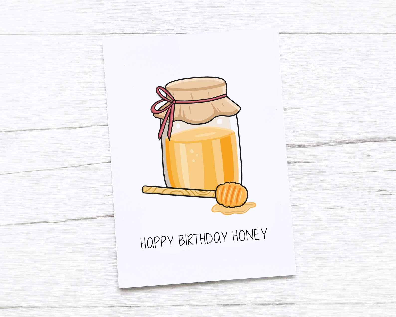 Happy Birthday Card Honey | Etsy