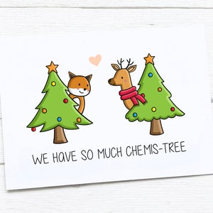Happy Christmas Card Merry Christmas Chemistry - Etsy