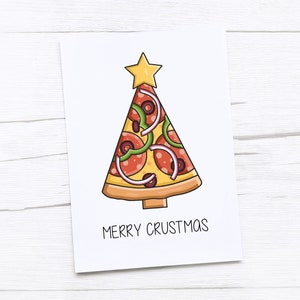 Happy Christmas Card | Merry Christmas | Pizza - Etsy