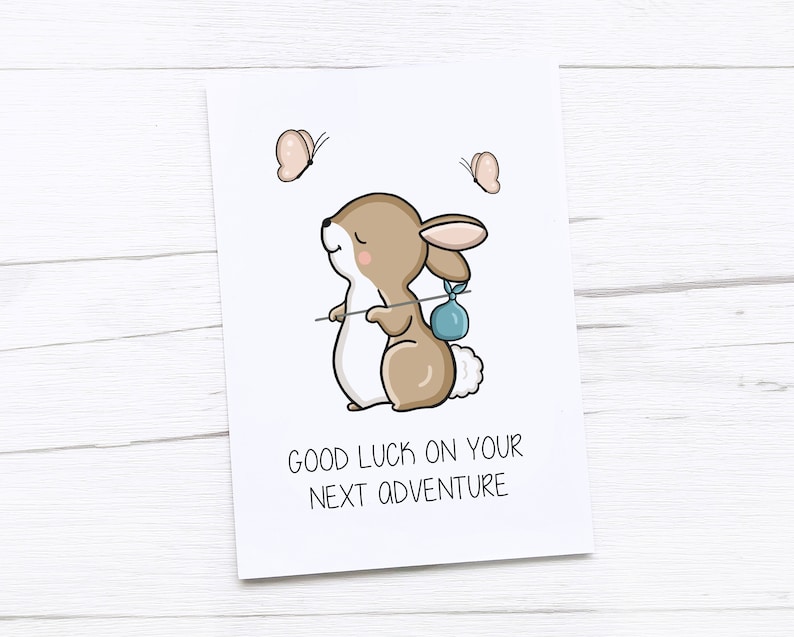 Good Luck Travel Card | Good Luck | Travelling | Bunny | Adventure ...