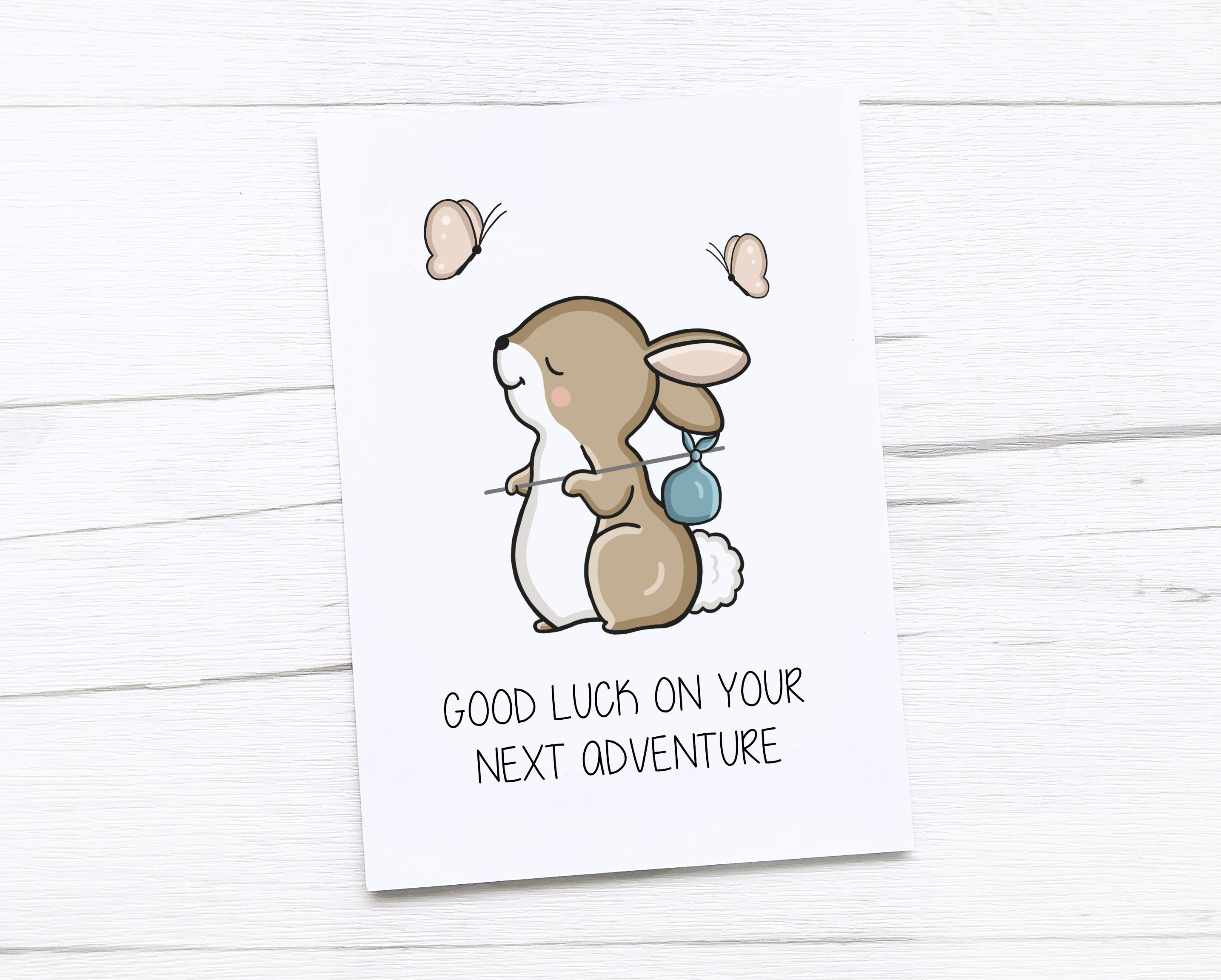 Good Luck Travel Card | Good Luck | Travelling | Bunny | Adventure ...