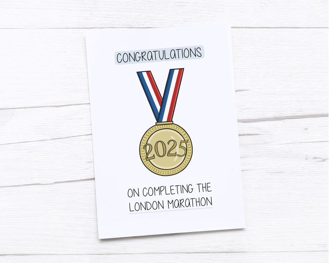Congratulations London Marathon | Well Done Marathon Card | Medal ...