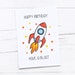 Happy Birthday Card | Rocket | Space Birthday - Etsy