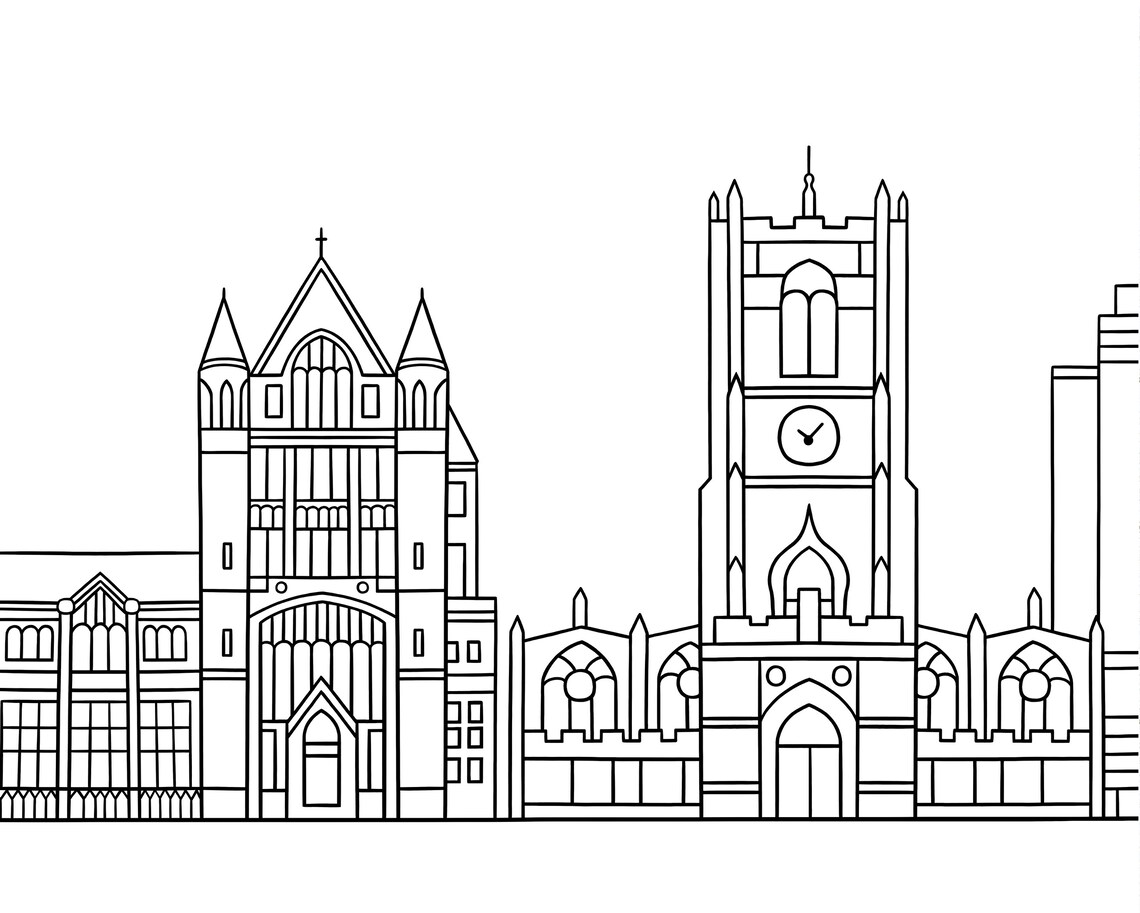 Manchester Skyline Manchester Art Print - Etsy