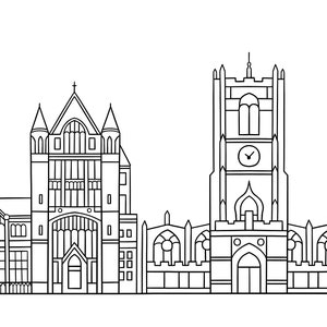 Manchester Skyline | Manchester Art Print - Etsy