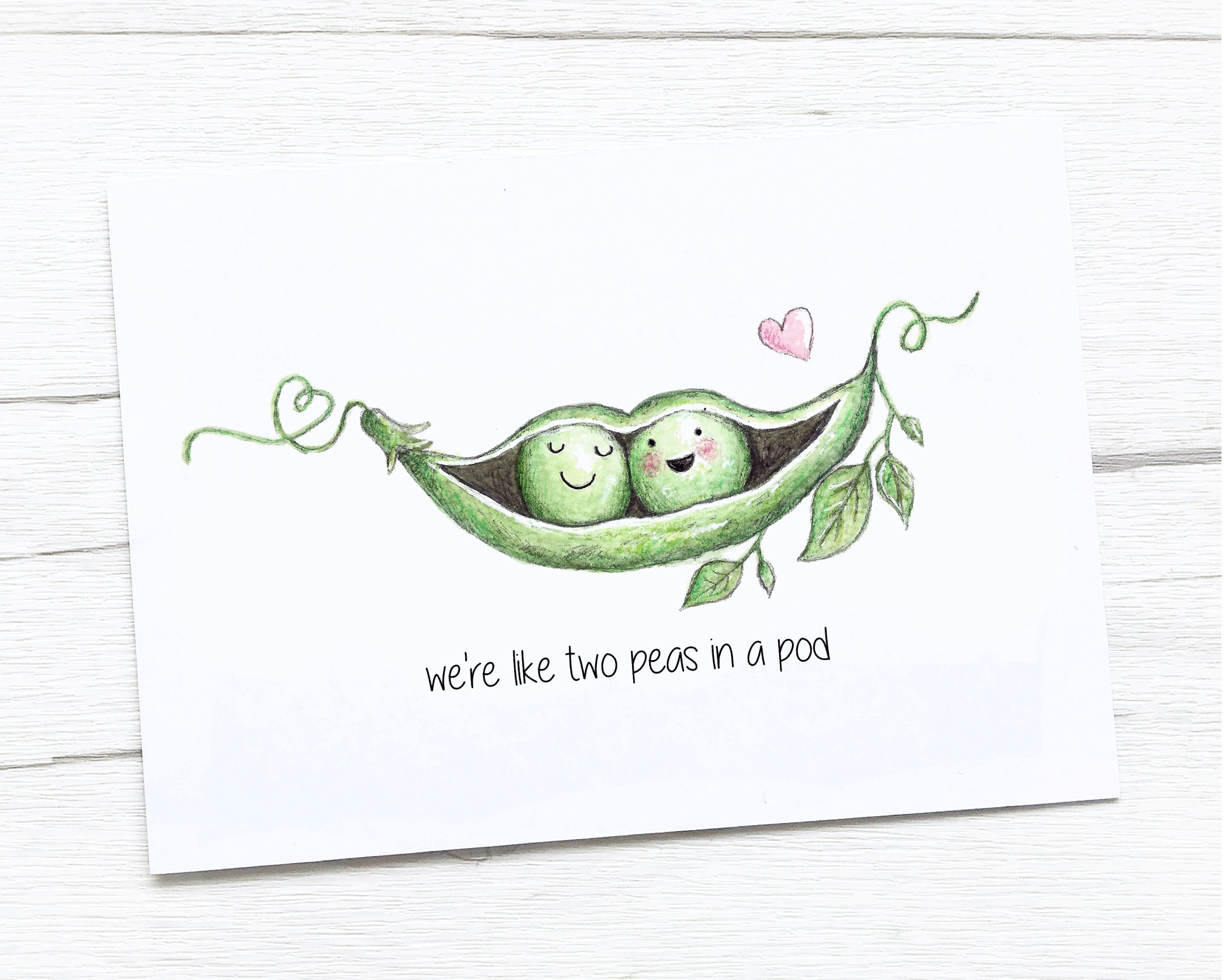 Happy Anniversary Card Two Peas in a Pod Happy - Etsy
