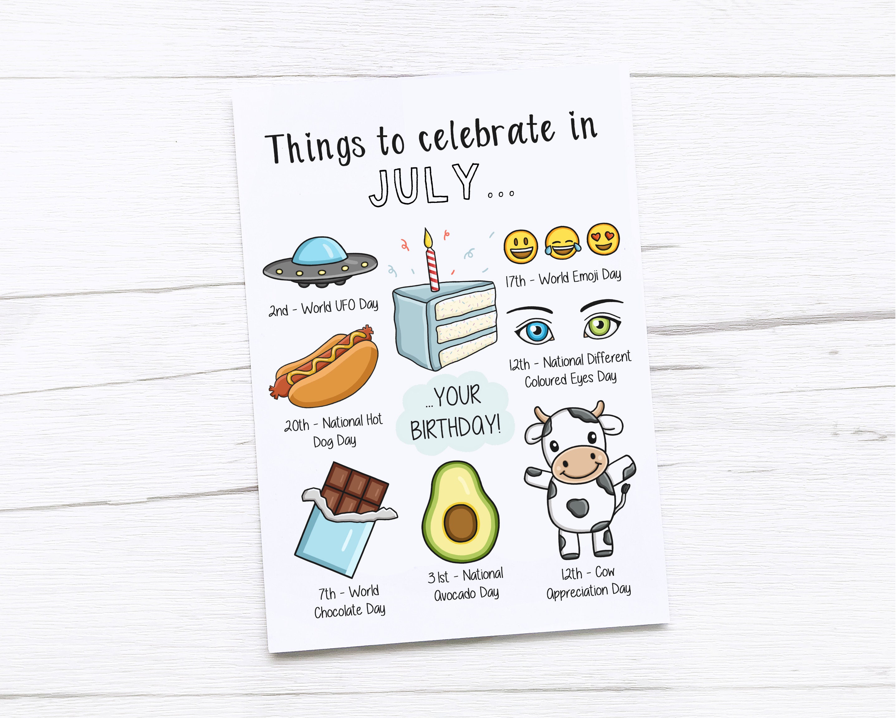 July Birthday Card | Born in July | July Birthday - Etsy UK