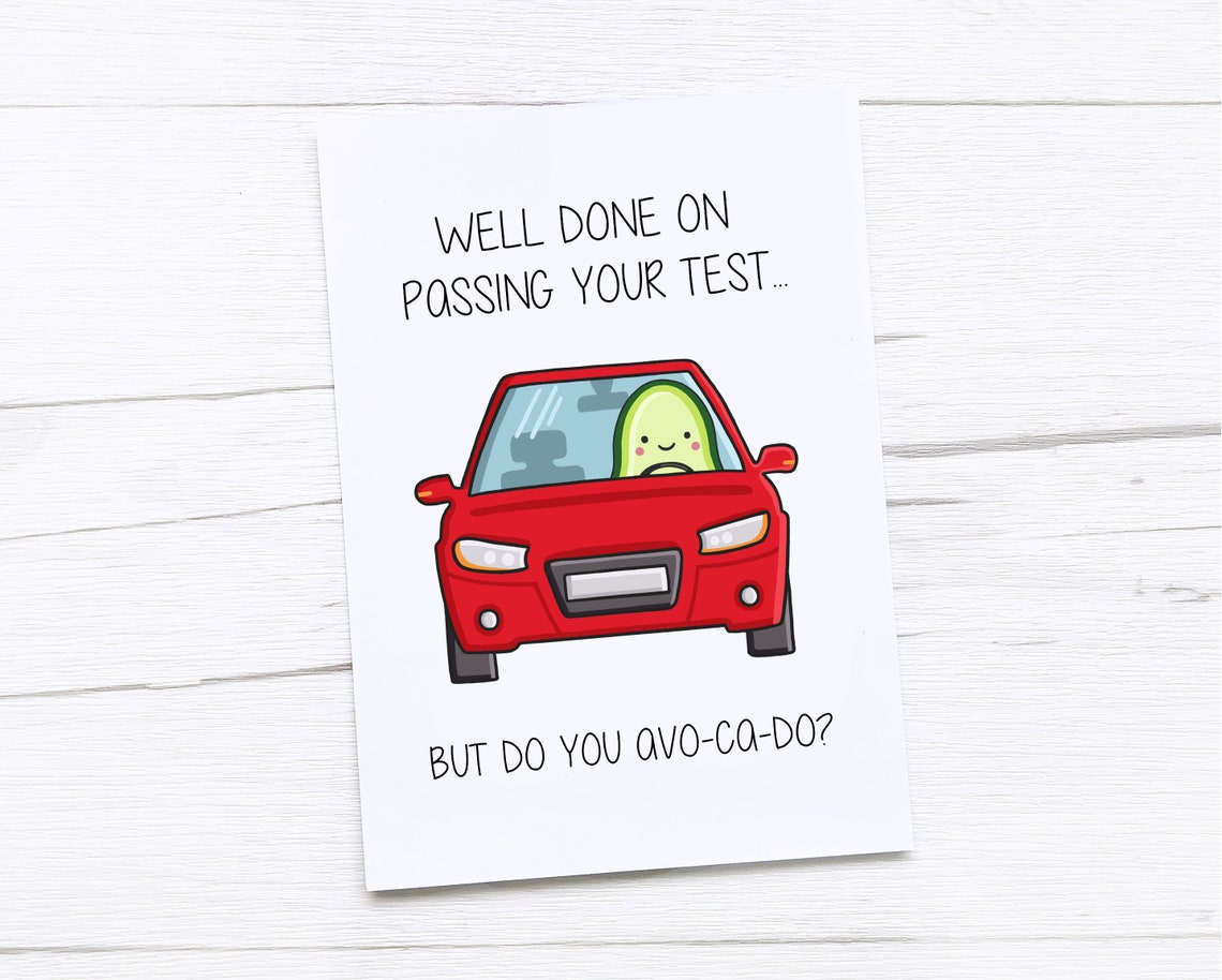 Driving Test Card Congratulations on Passing Your Test | Etsy UK