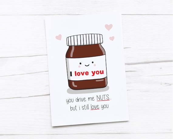 Happy Anniversary Card Happy Birthday Card Nutella Happy | Etsy UK