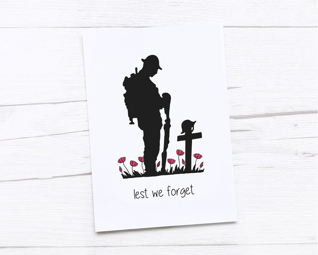 Remembrance Day Card | Soldier - Etsy