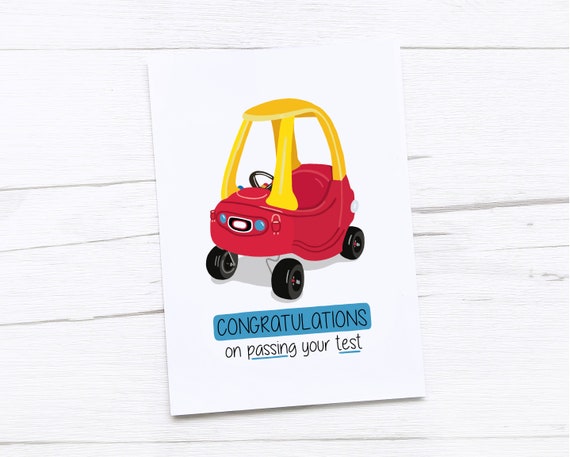 Driving Test Card Congratulations on Passing Your Test | Etsy