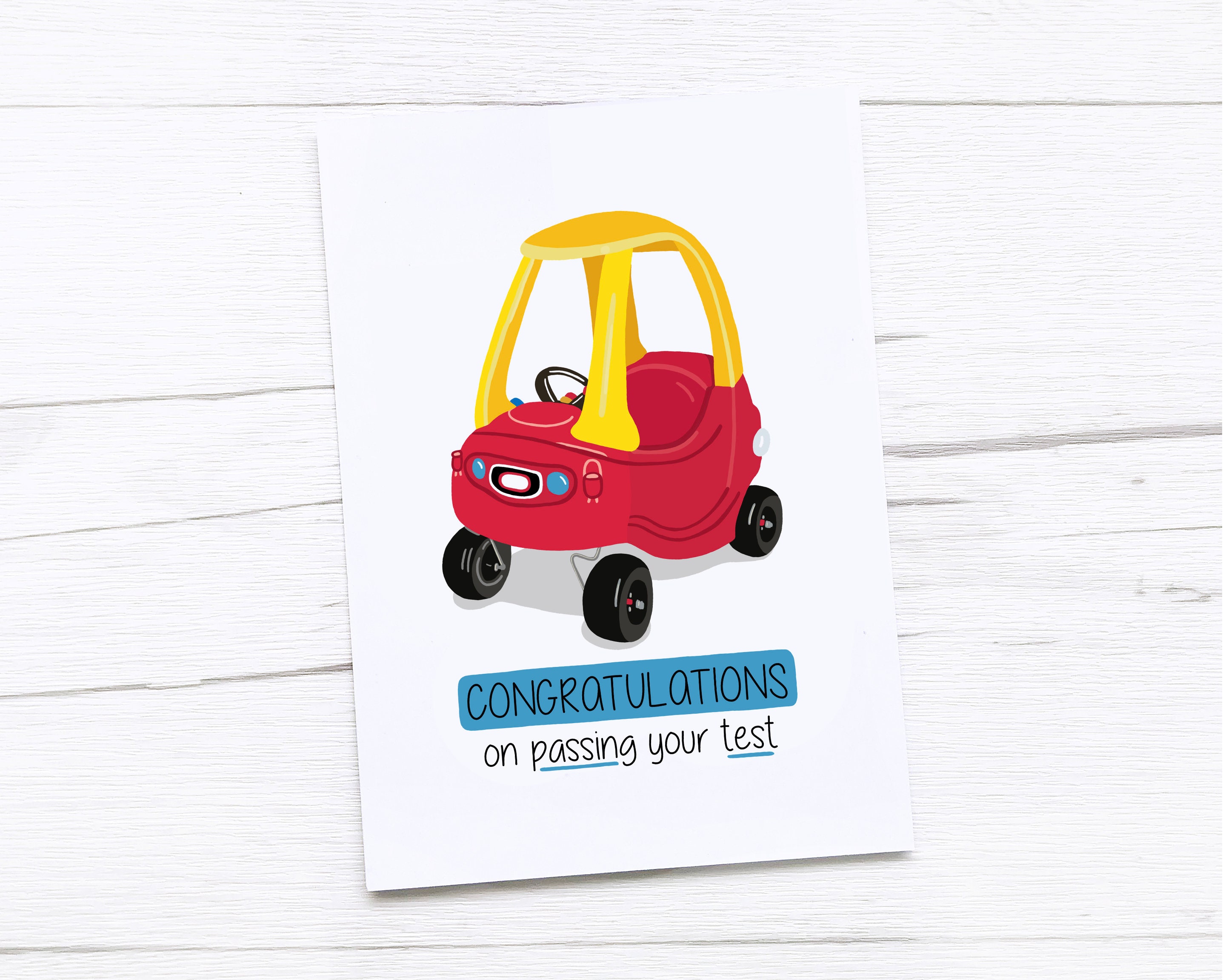 Paper & Party Supplies Congratulations Cards Driving Test Card Greeting ...