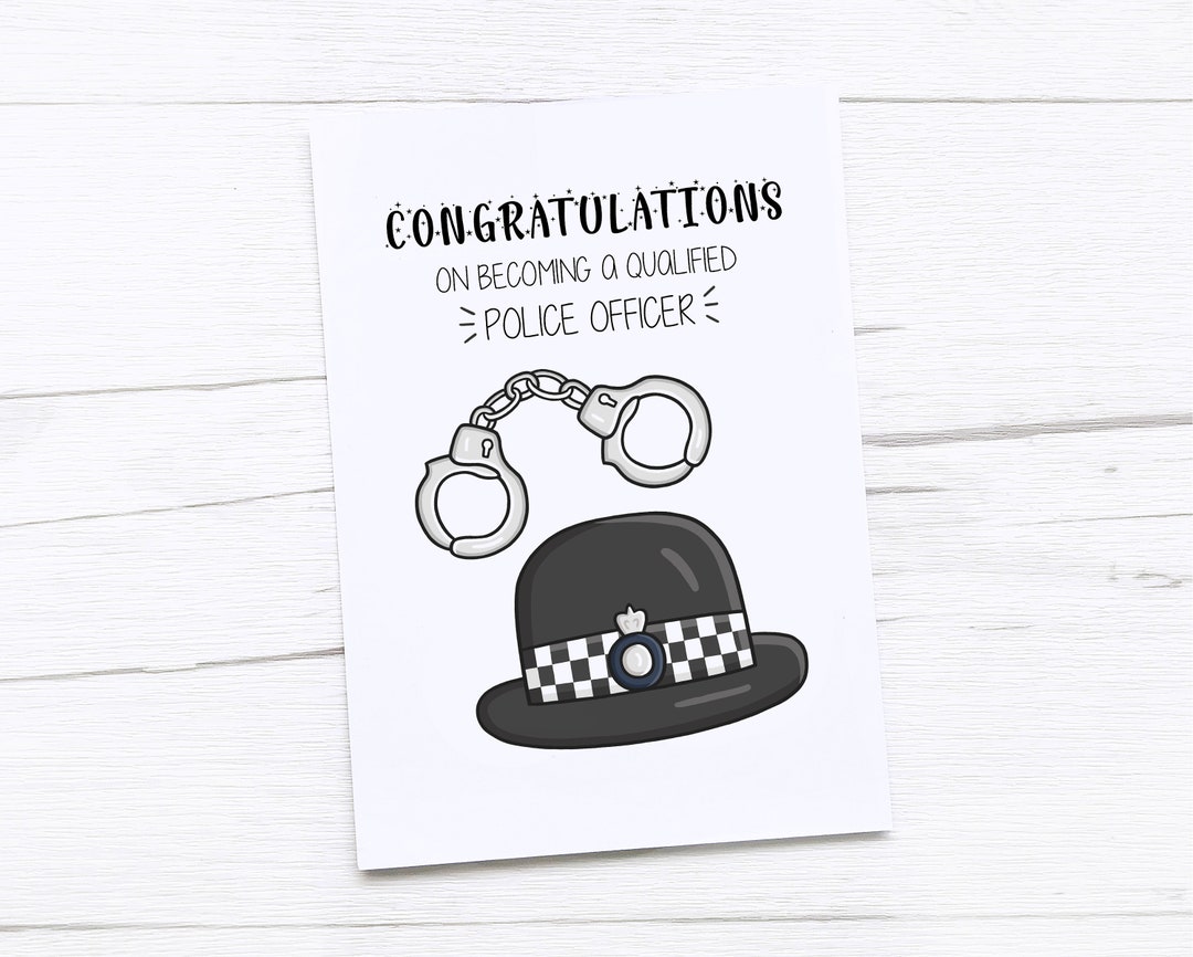 Police Congratulations Card | Police Graduation | Police Officer ...
