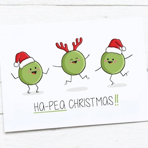 Happy Christmas Card | Merry Christmas | Peas - Etsy UK