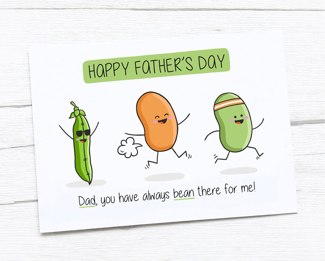 Happy Fathers Day Card | Dad Card | Beans - Etsy