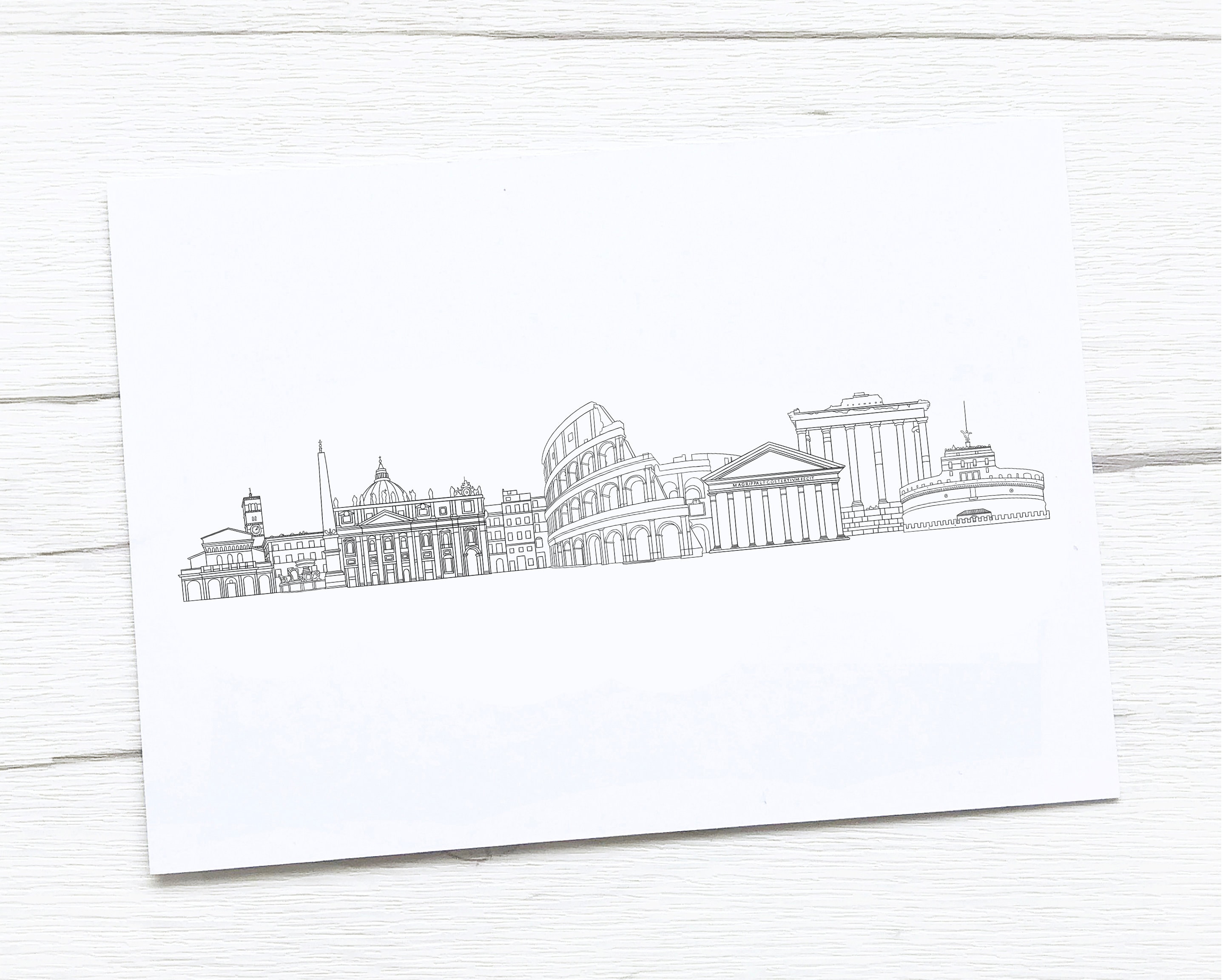 Rome Skyline Rome Art Print | Etsy