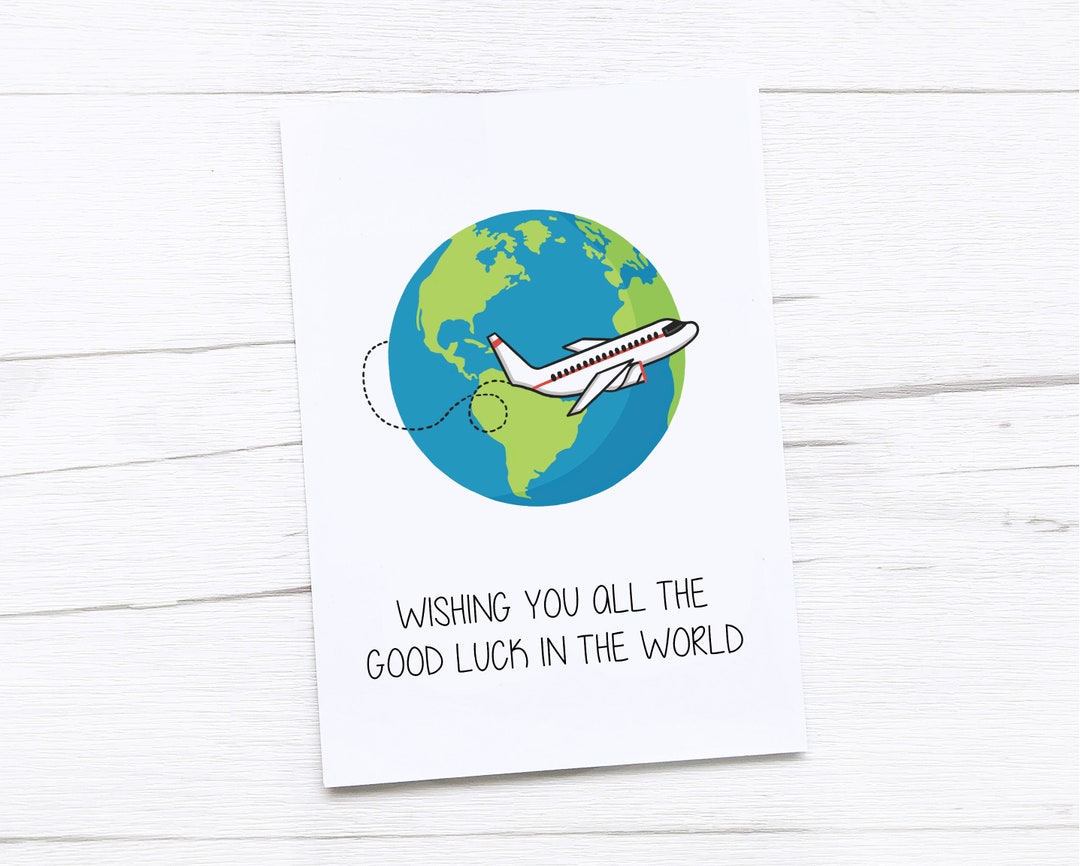 Good Luck Travel Card | Good Luck | Travelling | World - Etsy UK