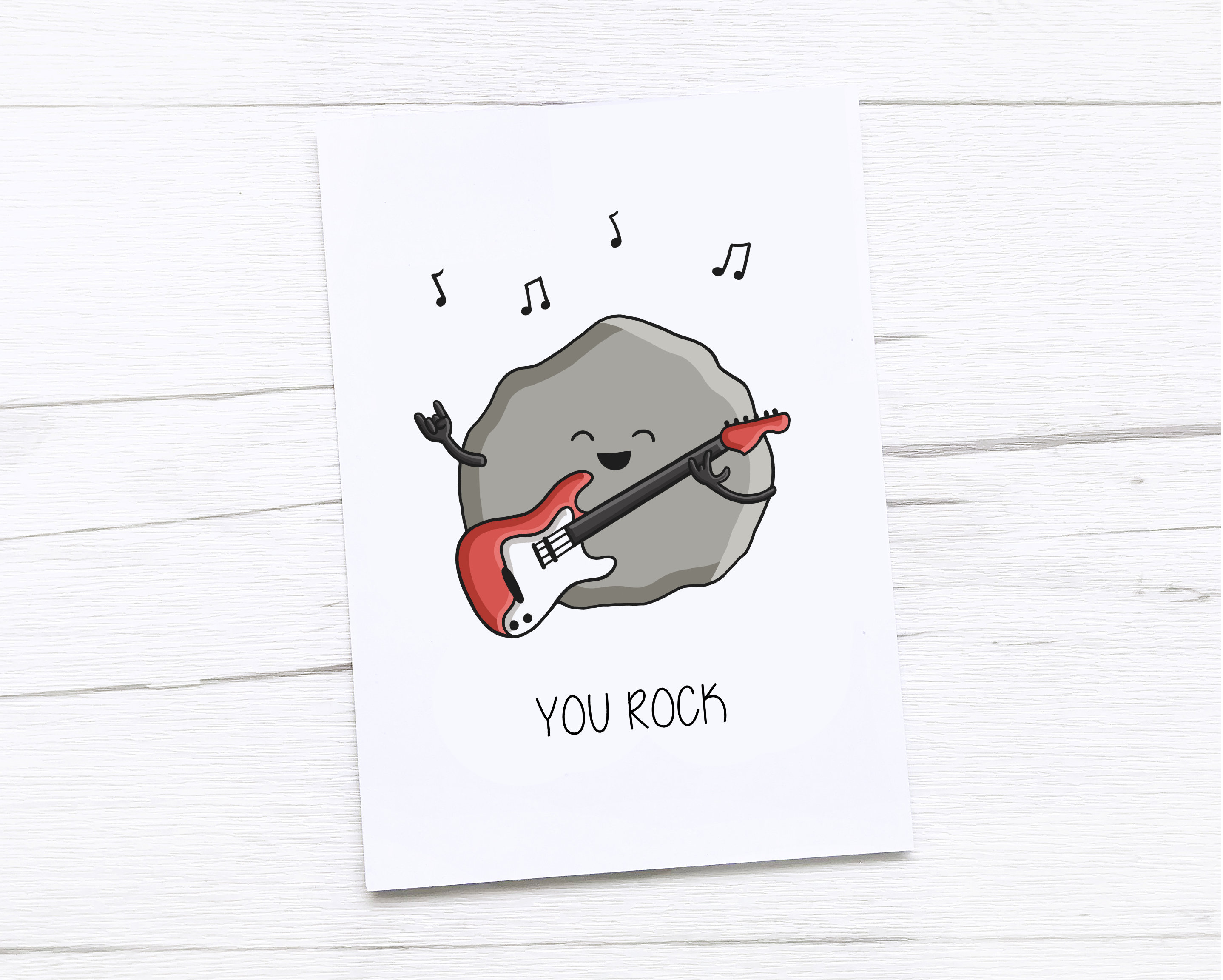 Thank You Card | Thanks Card | You Rock - Etsy UK