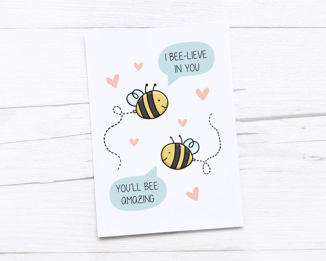 Good Luck Card | Motivation | Bee - Etsy