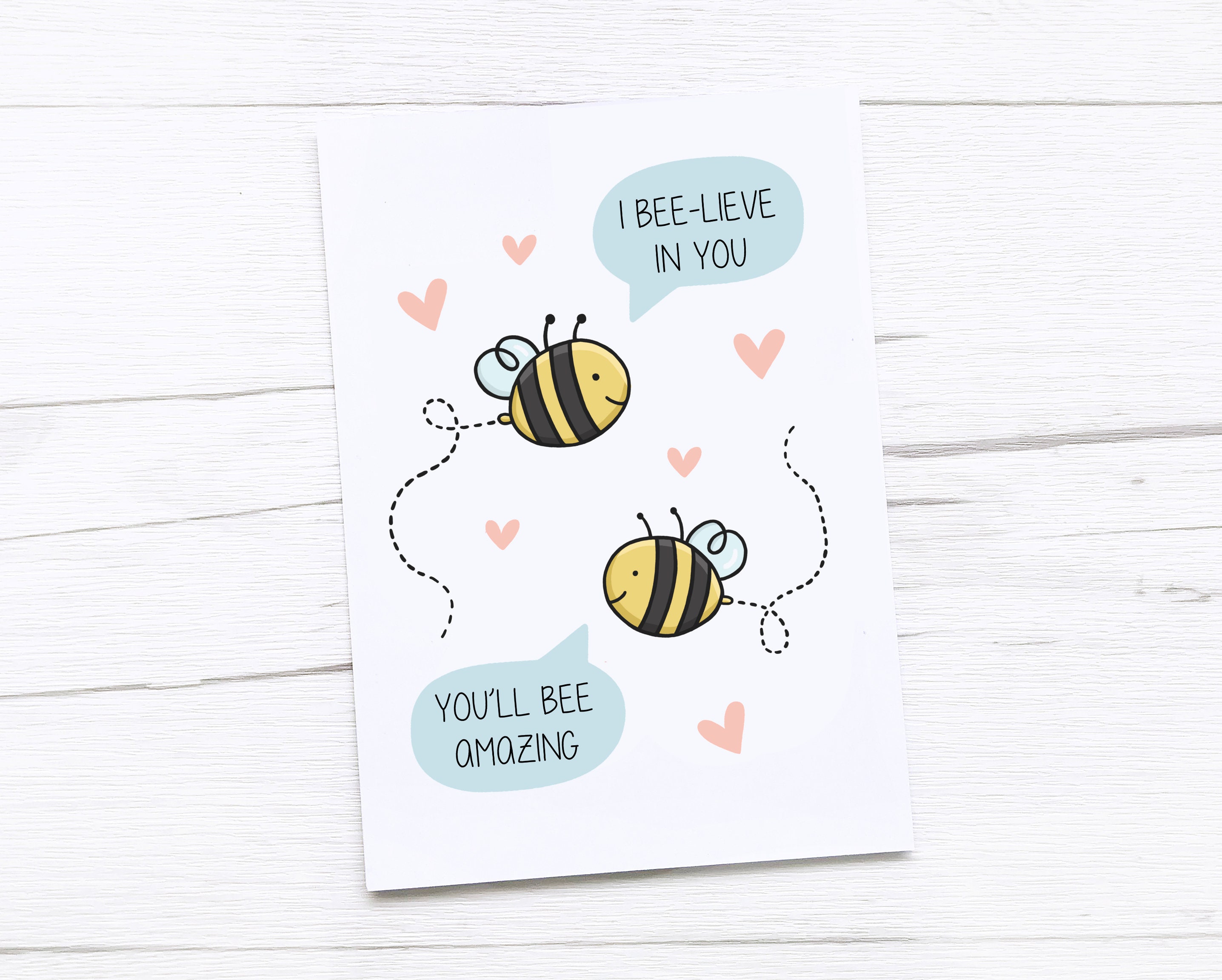 Good Luck Card Motivation Bee - Etsy UK