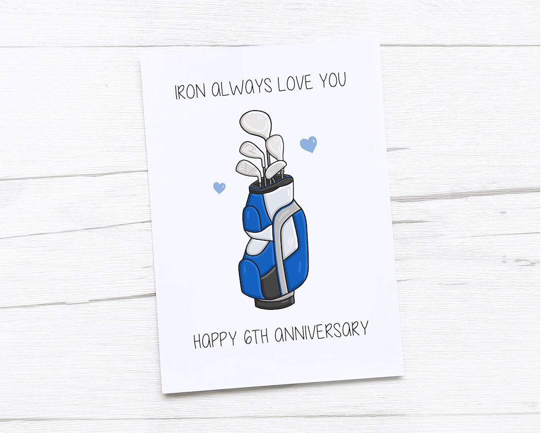 Happy 6th Anniversary Card | Iron Anniversary | Sixth Wedding ...