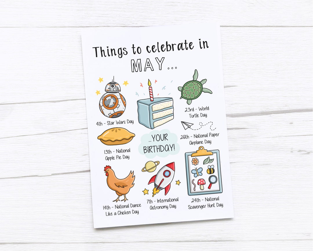 May Birthday Card | Born in May | May Birthday - Etsy