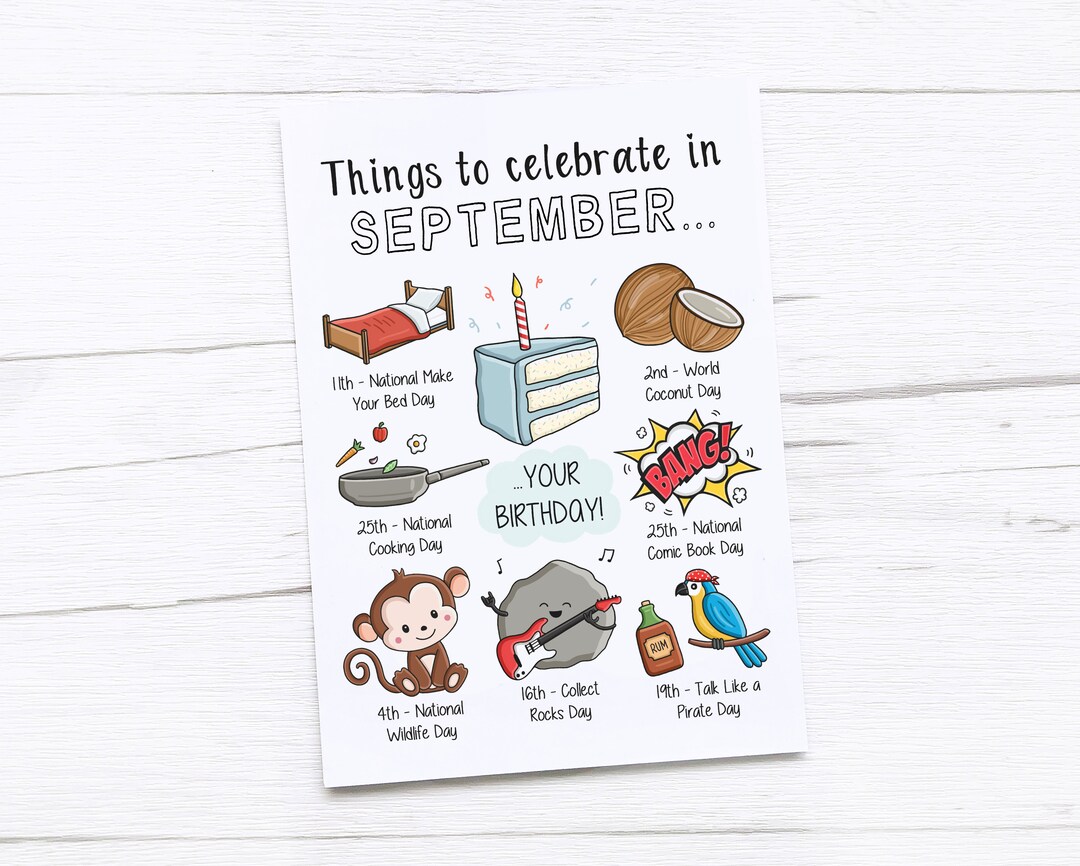September Birthday Card | Born in September | September Birthday - Etsy UK