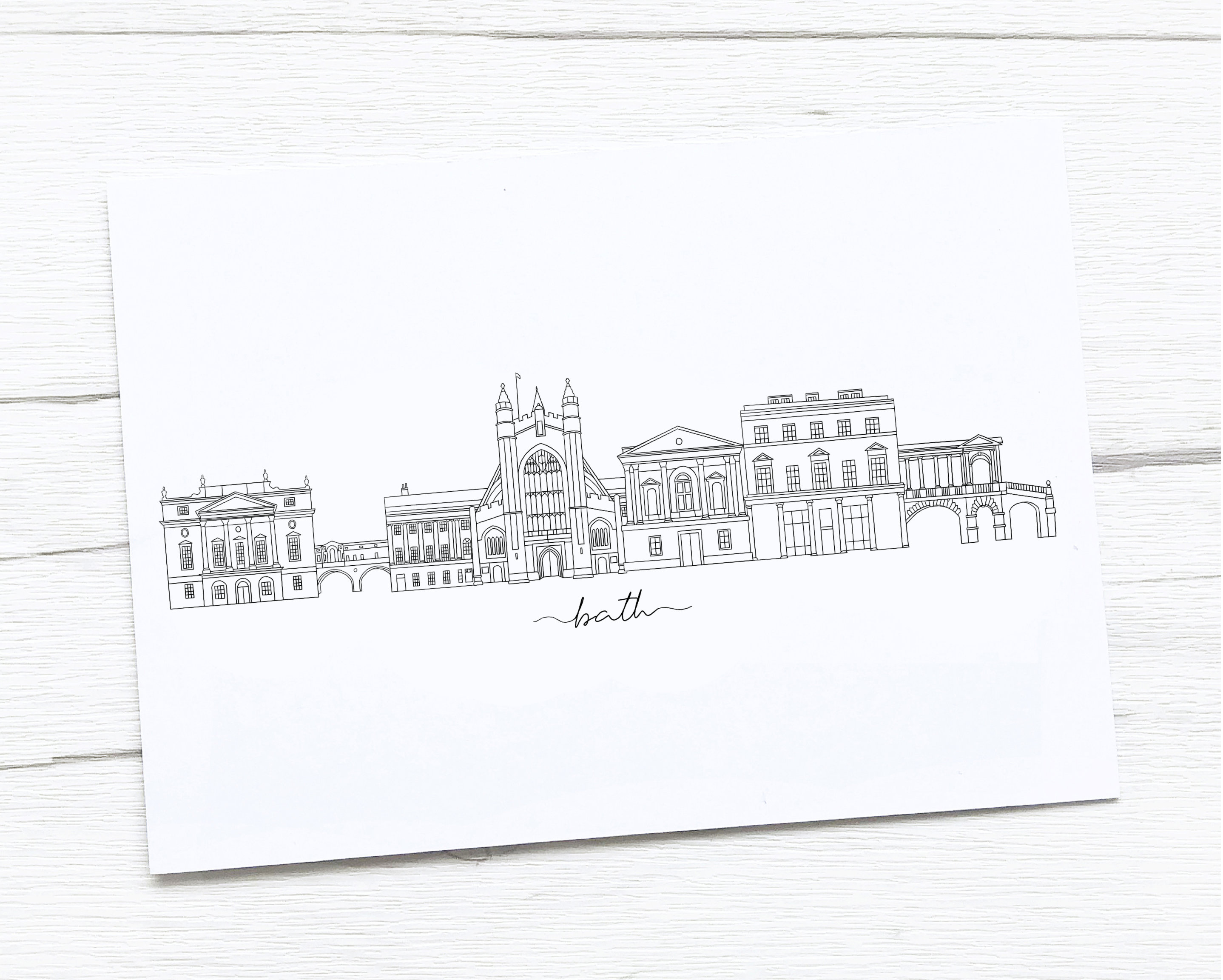 Bath Skyline Bath Art Print - Etsy