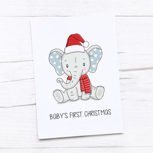 Happy Christmas Card | Merry Christmas | Baby's First Christmas - Etsy