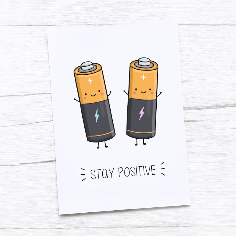 Stay Positive Greeting Cards - Etsy UK