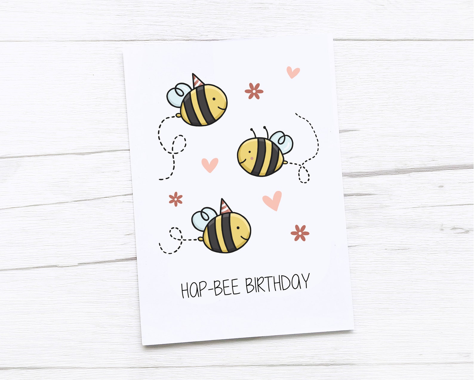 Happy Birthday Card | Bee Birthday Card | Bee Illustration - Etsy UK