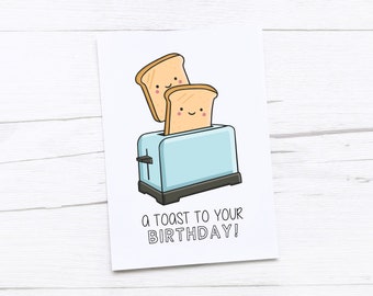 Toaster Birthday Card, Funny Toaster Card - Etsy