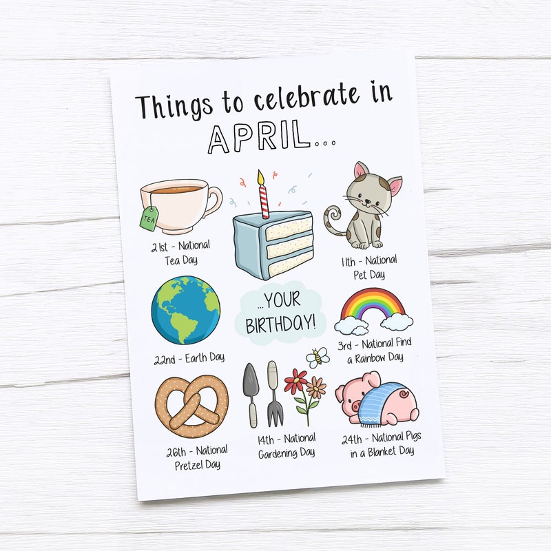 April Birthday - Etsy