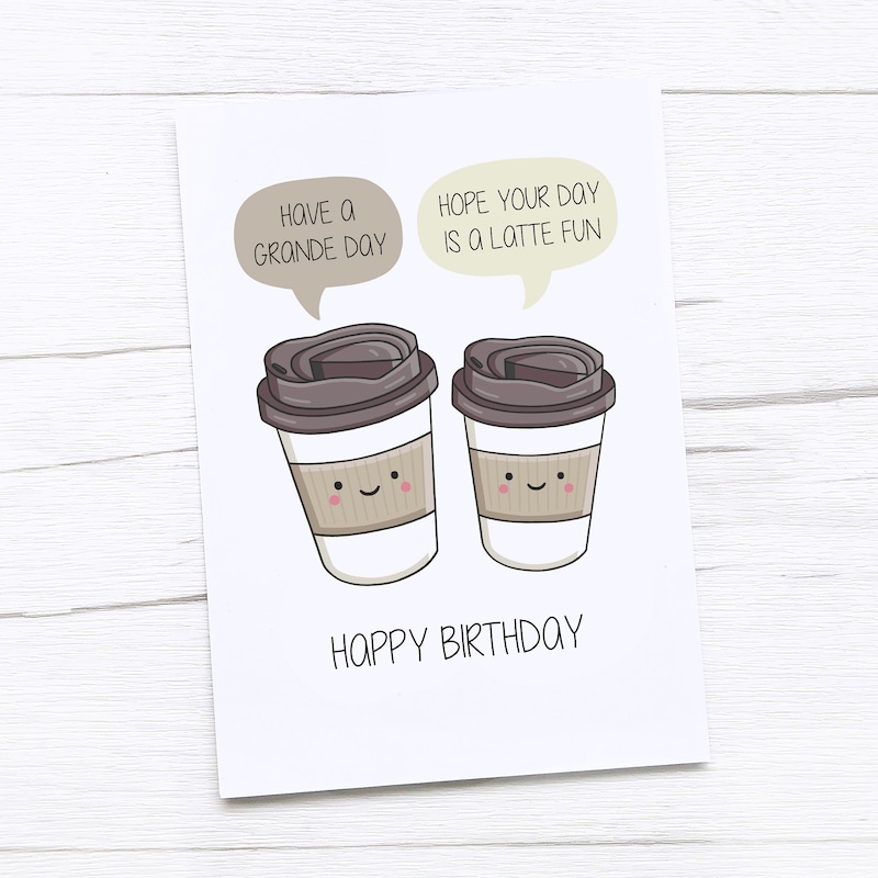 Coffee Birthday Card - Etsy
